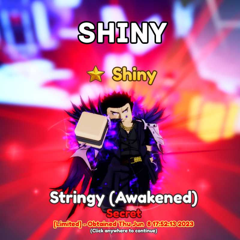 A818Shiny String - Anime Adventures - Instant Delivery
