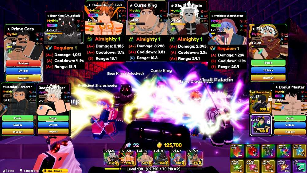 [Anime Defenders] 3 *Almighty Trait* Mythical Units(Curse King+FDG ...