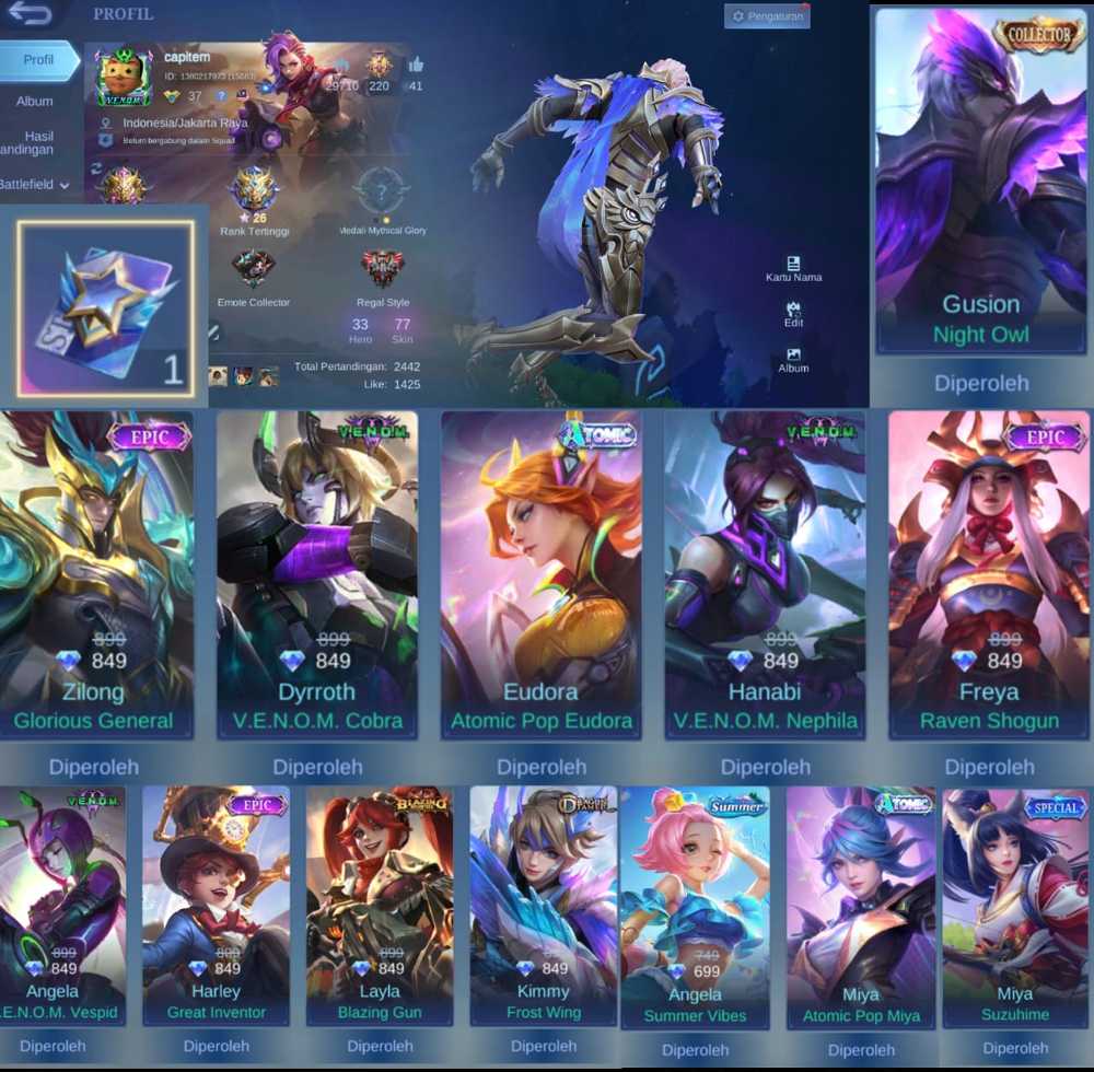 #M31(GLOBAL) SMURF COLECTOR GUSION + 2 ATOMIC SKINS + 8 EPIC/LIMITED ...