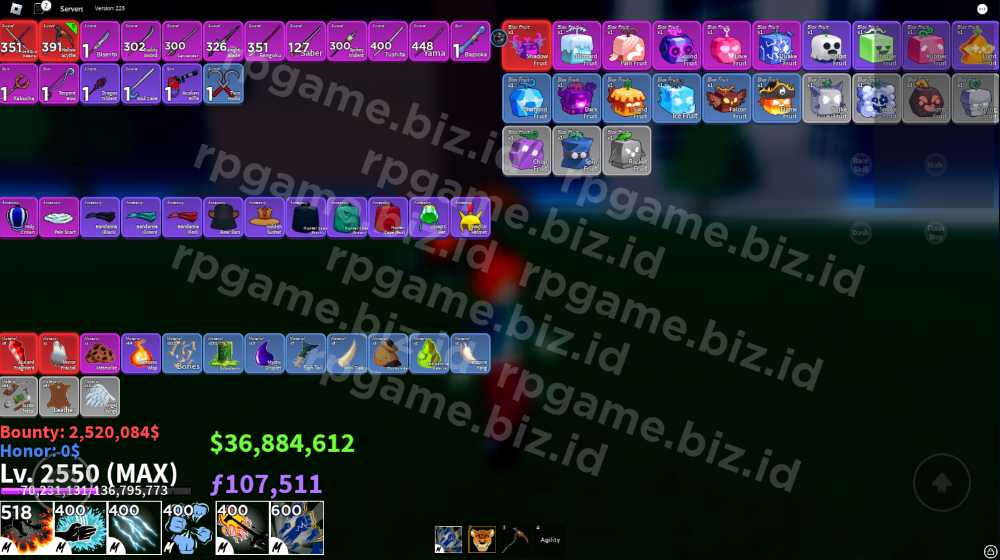 Blox Fruits| Lv2550 | Godhuman + Cursed Dual Katana + Hallow Scythe ...