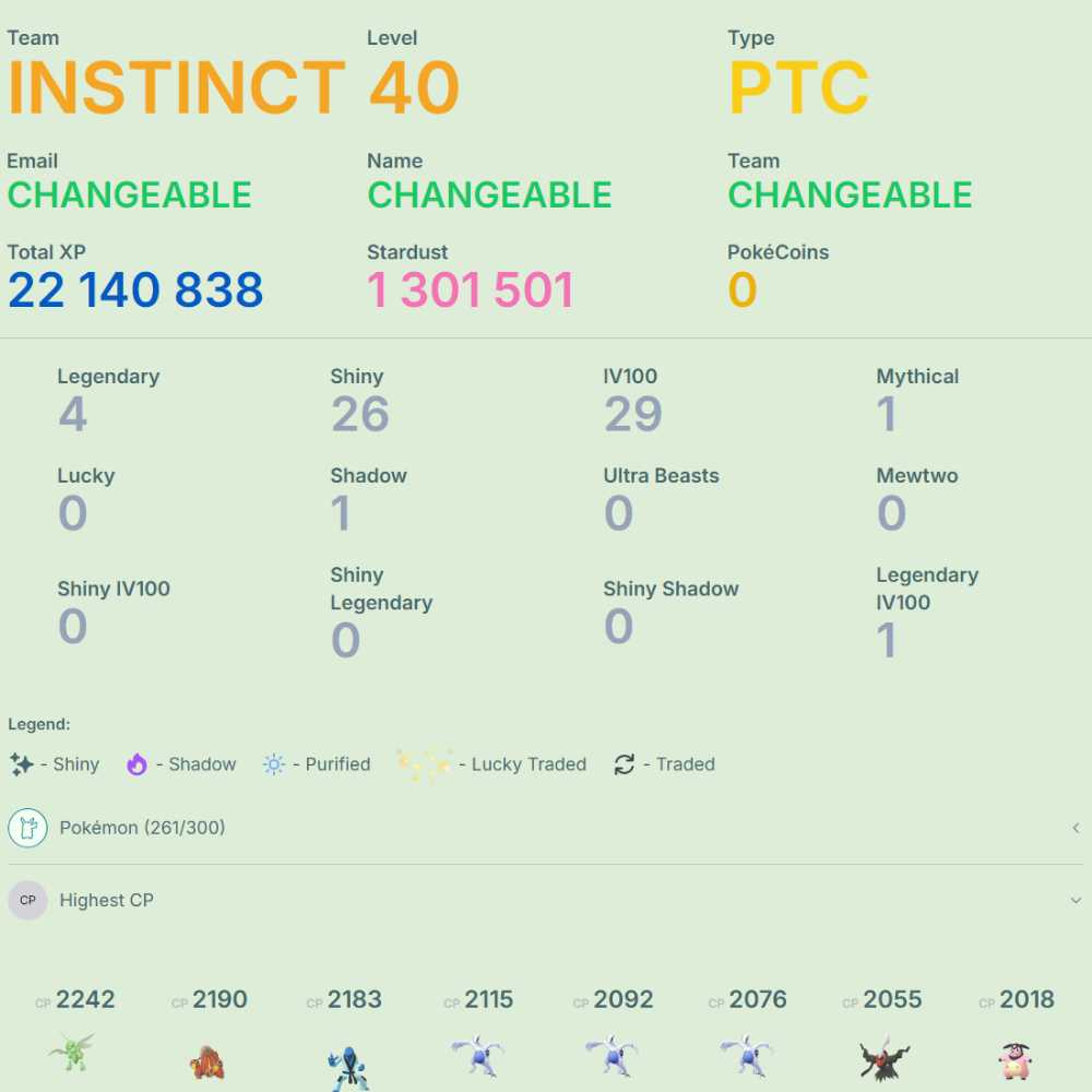 Ultra Level 40, Hundo Lugia, Shadow Legendary Suicune, Darkrai, 29x ...