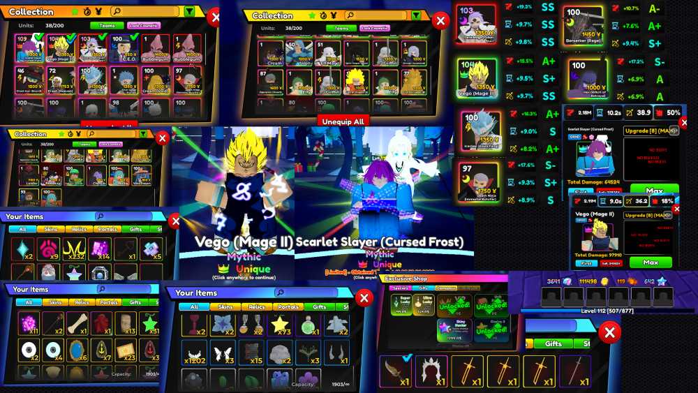 ACCOUNT ️ 2 UNIQUE - VEGO + SCARLET SLAYER - GOLDEN CARROT AND CREAM ...