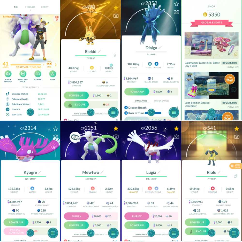 1375 LV41 Dialga Roar of Time Coin5350 Kyurem100 Shiny: shadow mewtwo ...