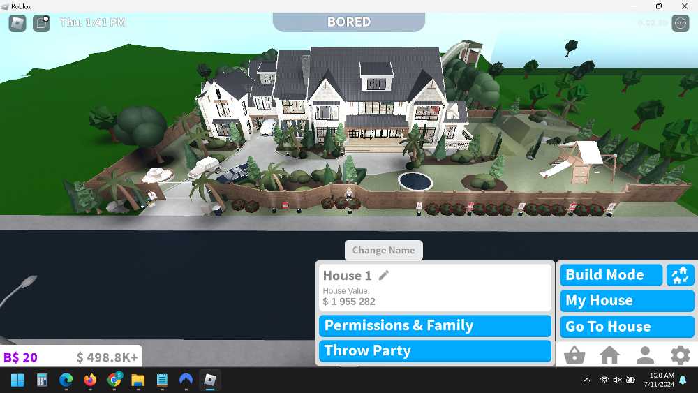 100% [Fast] [Bloxburg] House 1 - $1955282 (1.9M) Value | House 2 ...