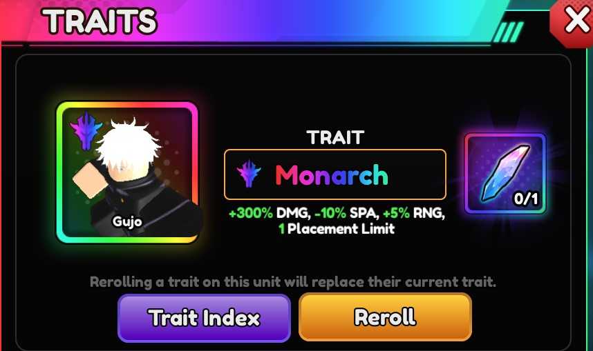Anime Vanguard l Gojo Monarch 0.1% + Chaso Ethereal 0.175%