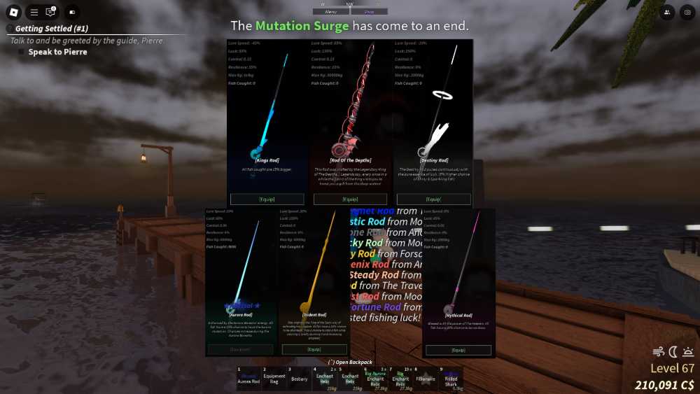 Account FISCH |Rod Of The Depths | Trident Rod | Kings Rod | Aurora Rod ...