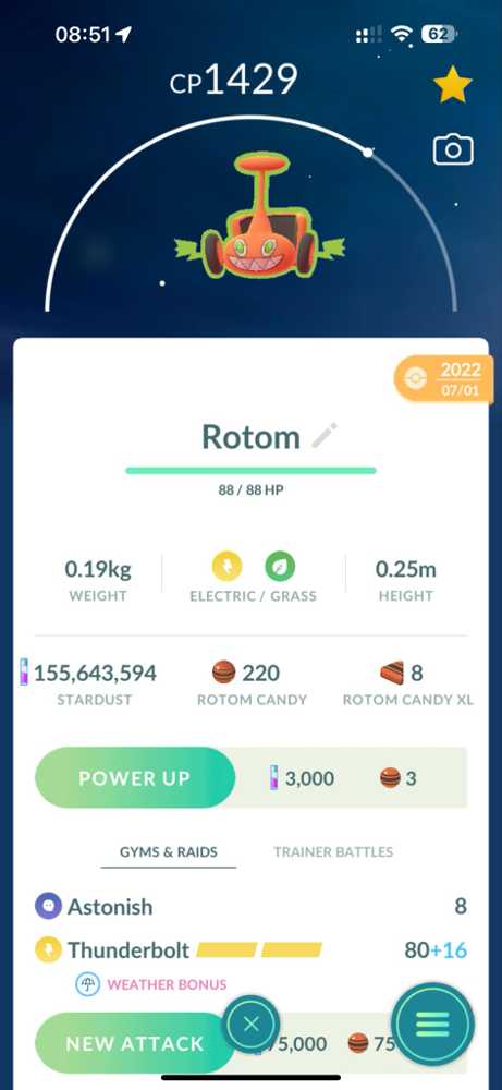 Pokemon Go Mow Rotom Trade 20 000 Stardust Fast Delivery Read Description