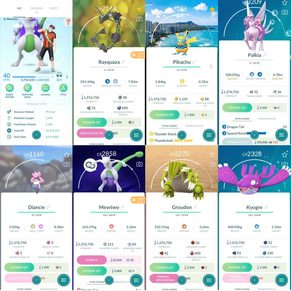 1338 LV40 Palkia Spacial Rend x4 Pikachu WCS2024 Bg Hawaii x22 Shiny ...