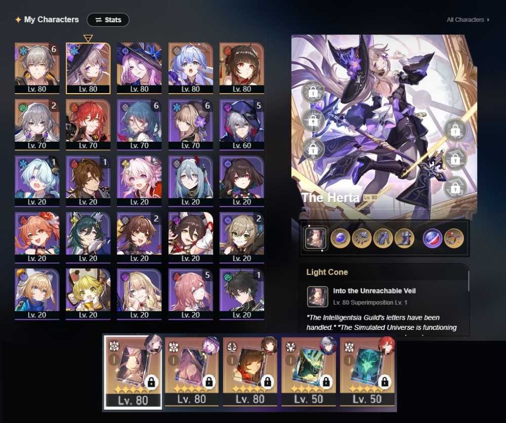 Instant Delivery - Asia TL 61 13x 5⭐ The Herta E0S1, Jade E0S1, Lingsha ...