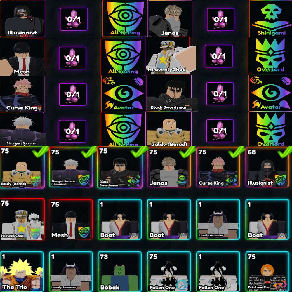 Mesh (Mash)Avatar Black SwordsmanAnime Last Stand ALS