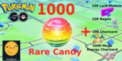 1000 RARE CANDIES 100 LURE MODULES 100 POKEMON BAGON 100 POKEMON ...