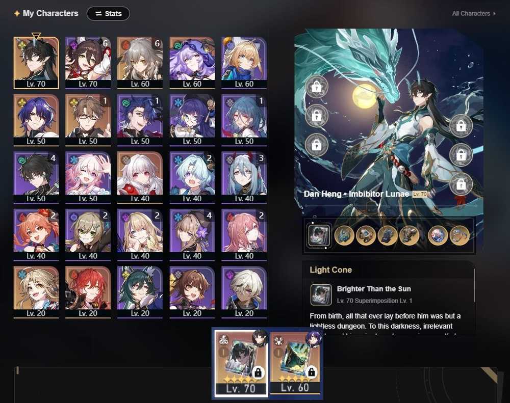 Instant Delivery - Asia TL 55 10x 5⭐ Dan Heng IL+Sign LC, Black Swan ...