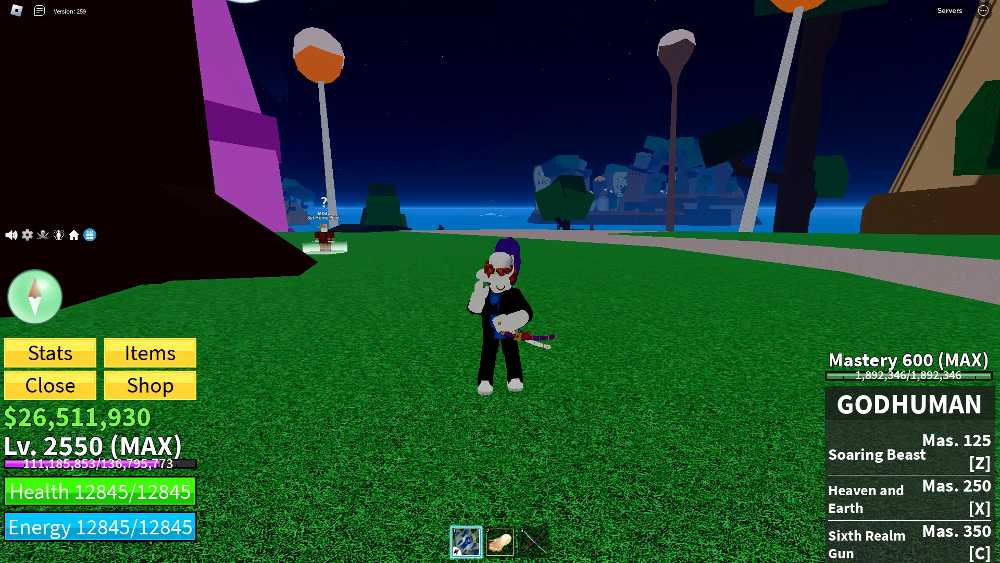 [Blox Fruits] Level 2550 | GODHUMAN | Shark Anchor | CDK+HS+MF | Full Dough Awakened ...