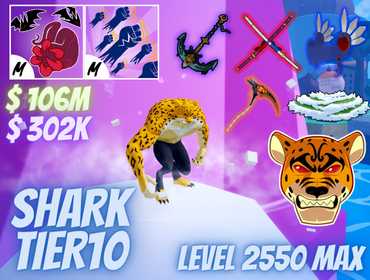 Shark V4 T10 - Level 2550 | Sanguine art | CDK | Shark anchor | Blox ...