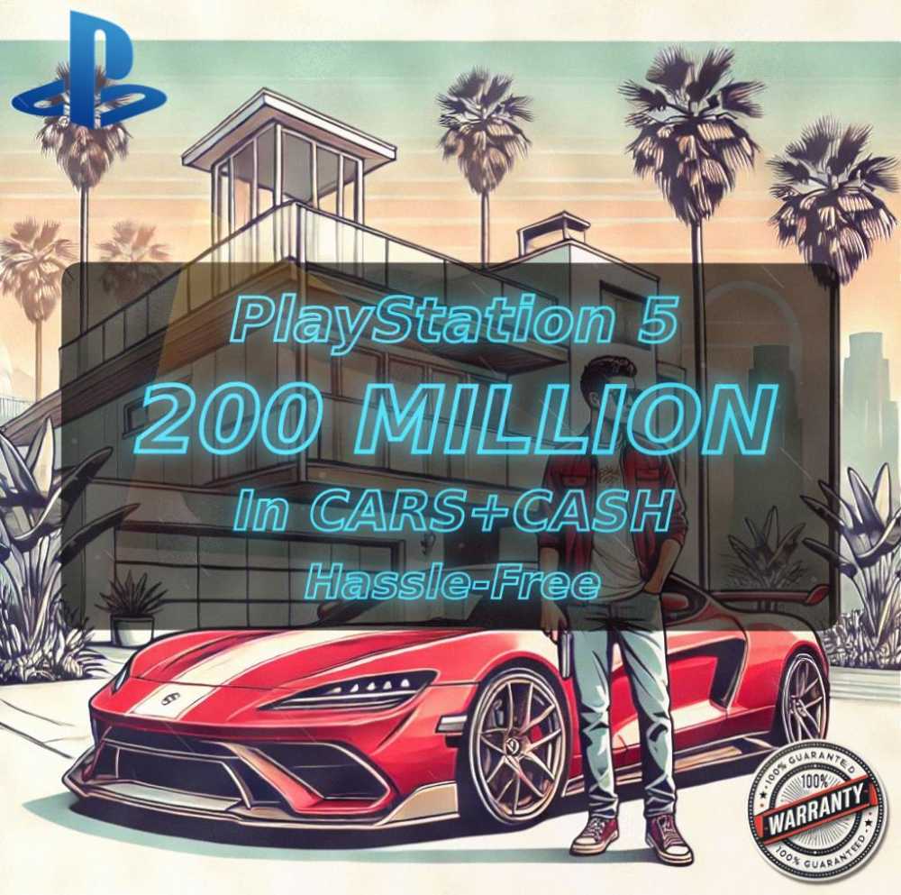 PS5 200 Million CARS+CASH (Total Assets of 20M + Cars to sell)