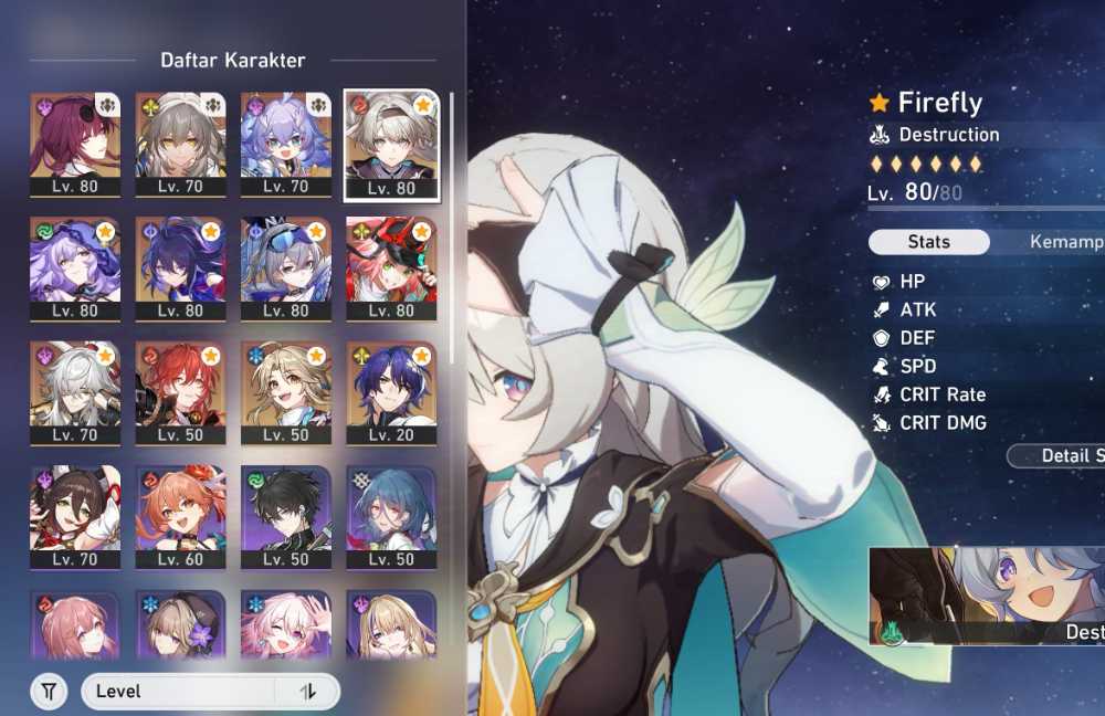 CHEAP ACCOUNT RAPPA, FIREFLY, KAFKA, BLACK SWAN, SEELE, SILVER WOLF ...