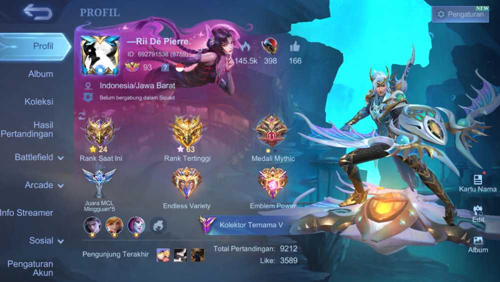 WL13/LV93/125HERO/232SKIN/ZODIAC BADANG SELENA ZHASK/LIGHTBORN FANNY ...