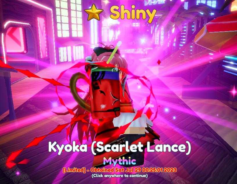 Shiny Kyoka (Scarlet Lance) | Anime Adventure (AA)