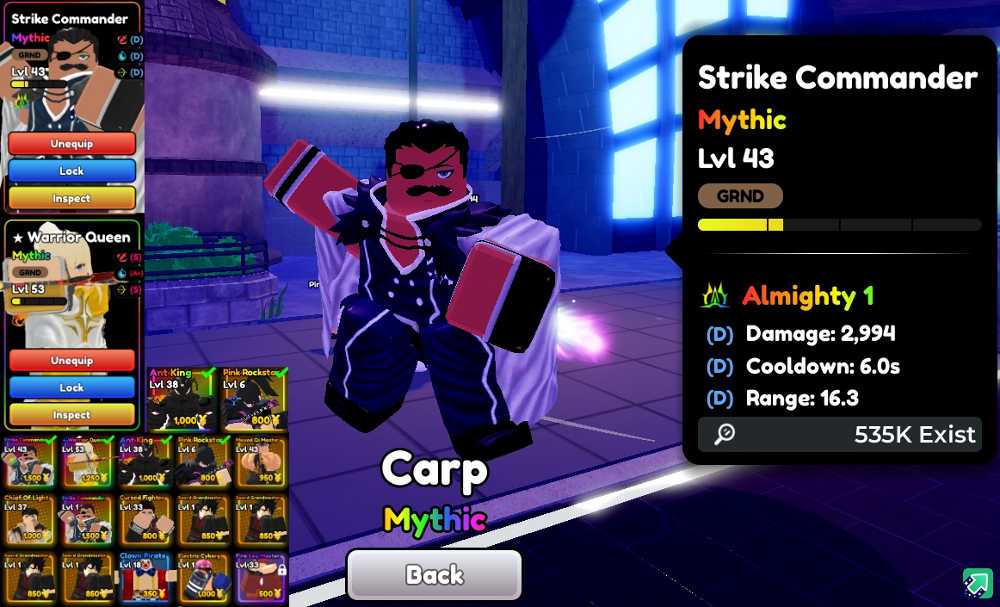 [Anime Defenders] *Almighty Trait* Carp | Warrior Queen(S/A+/S)+Ant ...