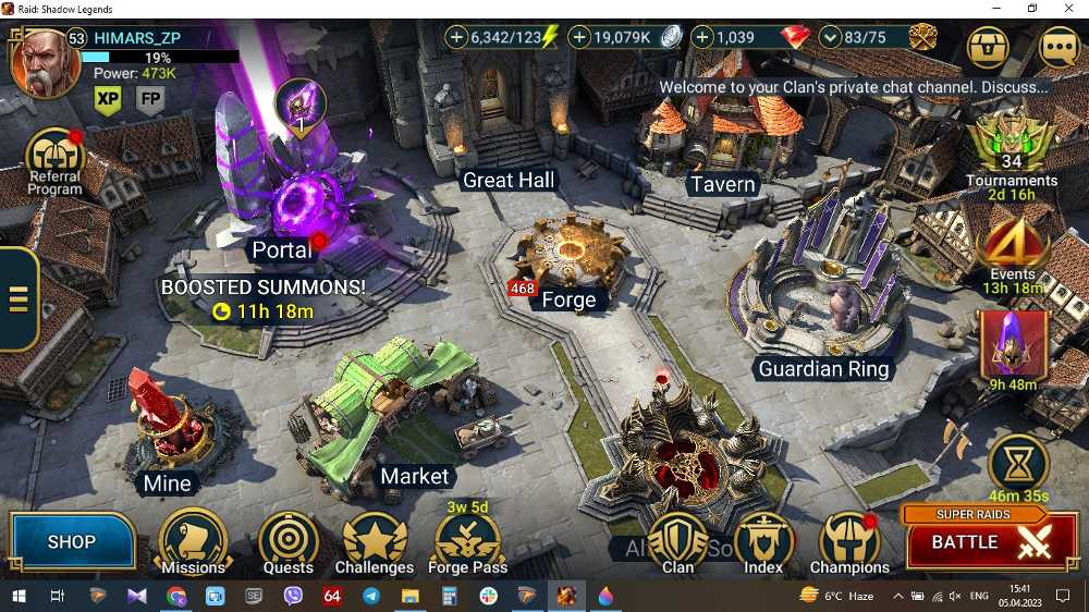 Raid Shadow Legends starter account 53lvl Valkyrie