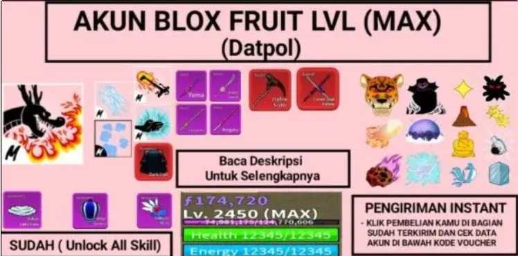 [ BLOX FRUIT ] 2550 MAX LEVEL GODHUMAN RANDOM FRUIT INVENTORY CHEAP ...