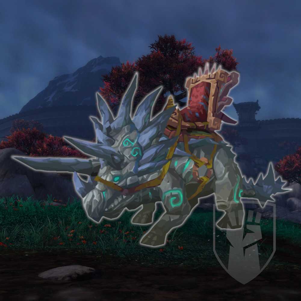 Slate Primordial Direhorn - Rare Warbringer Mount from Mists of ...