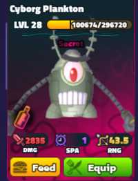 Spongebob Tower Defense | Secret Trait Cyborg Plankton