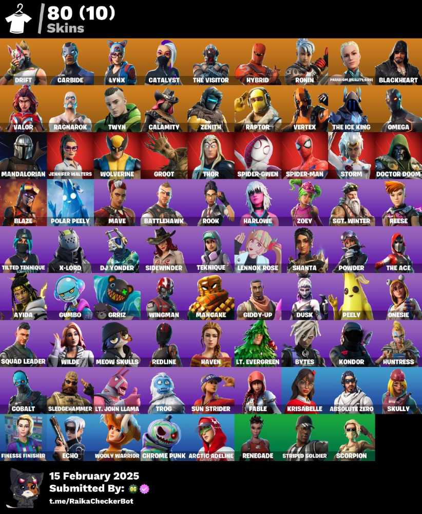 [PC/PSN/XBOX] 80skins|Drift Carbide Lynx Catalyst The Visitor Hybrid ...