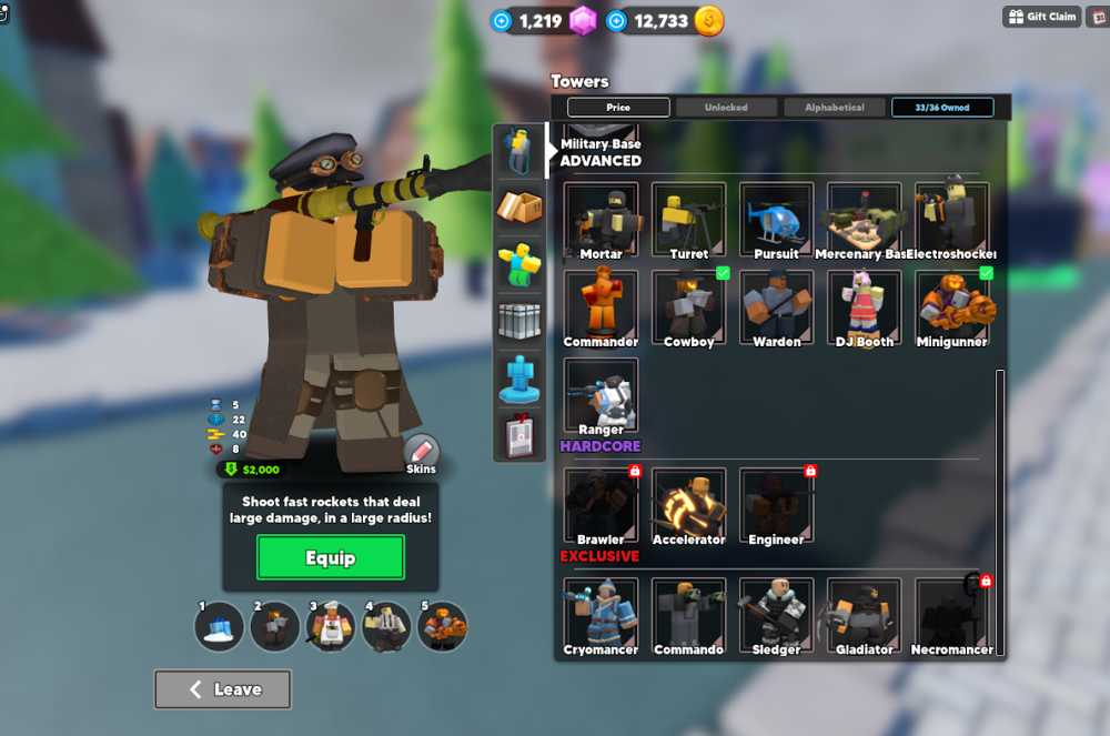 4 EXCLUSIVE GLADIATOR⭐COMMANDO⭐TOWER DEFENSE SIMULATOR⭐CHECK SCREENSHOTS⭐