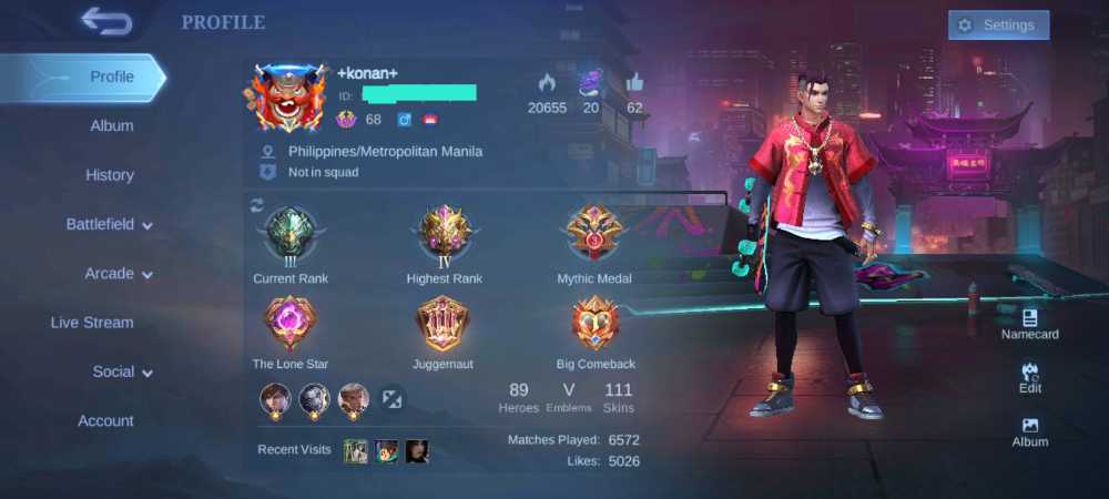 EPIC III / 89HEROES / V EMBLEM / 111SKINS / READ DESCRIPTION