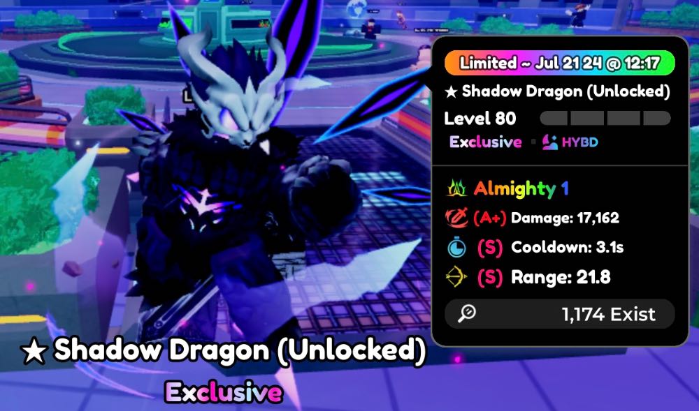 [INSTANT DELIVERY] ALMIGHTY SHADOW DRAGON KAIJU A+ S S Stats - [ANIME ...