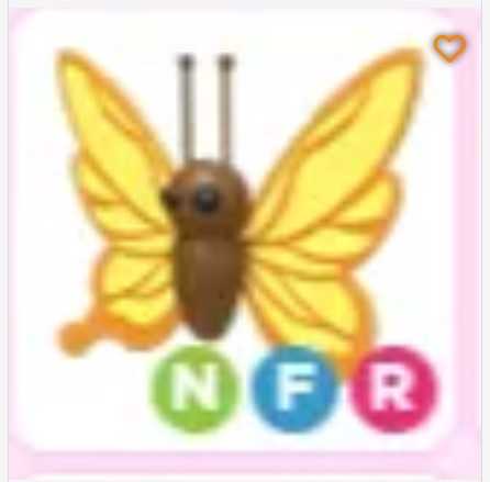 Nfr Yellow Butterfly Roblox Adopt Me