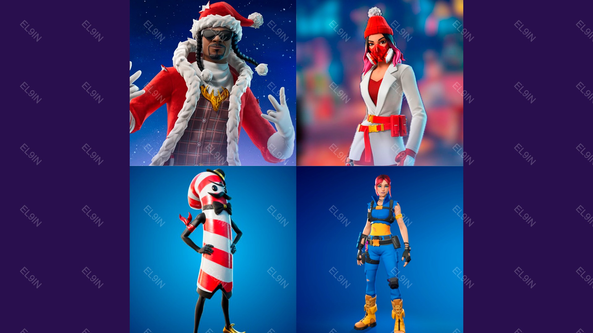 【4 Skins】 Yulejacket, Santa Dogg, Explorer Emilie, Mr. Dappermint Fresh ...