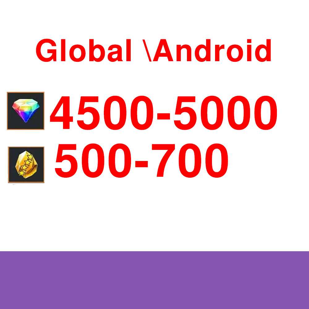 Global [Android/Only]4500-5000RD][500-700GF][100% Safe Account]