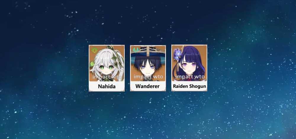 Nahida + Wanderer + Raiden Shogun，Asia AR10【Contains 6 to 18 random 4 ...