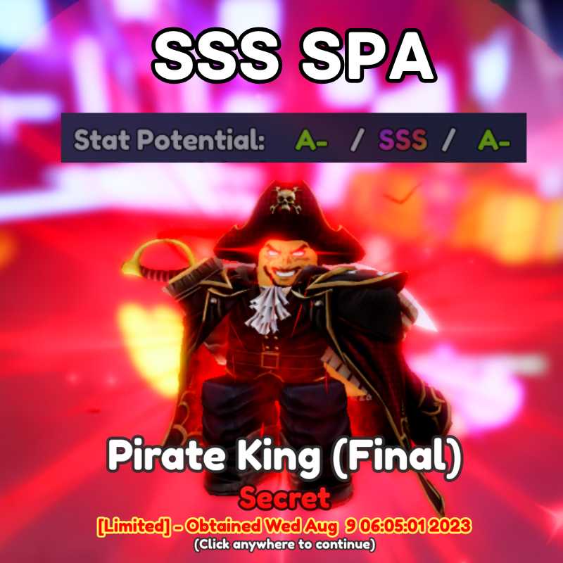 A510Pirate King / Roger Evo SSS SPA 10.4% - Anime Adventures - Instant ...