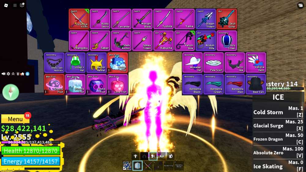 Blox Fruit Account Lv:2550Max Angel V4 Tier10| Full Awaken Ice | Cursed ...