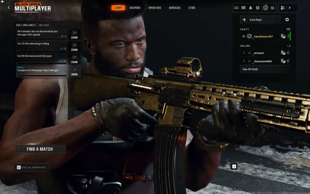 BO6 】 ️ Level 55+ Ranked Ready 1 Gold 35 Camos Activision Account Full ...