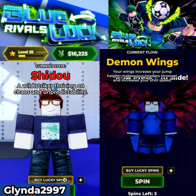 ROBLOX | Blue Lock: Rivals | Style Shidou | Flow Demon Wings ...