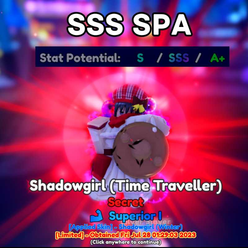 A520Homura S SSS A+ / SSS SPA 10.9% - Anime Adventures - Instant Delivery