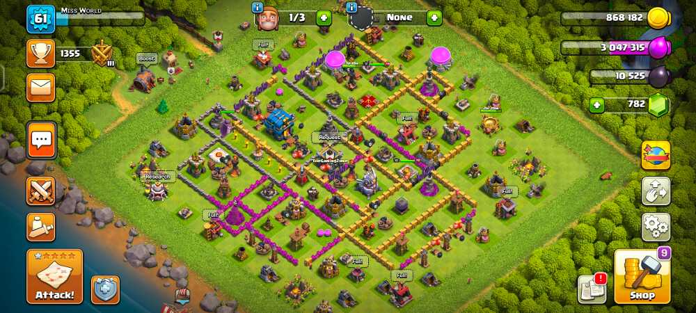 TH12 RUSH ACC - 61 XP - HEROS 10-9-1 | 782 GEMS | 100% SAFE | ANDROID / IOS