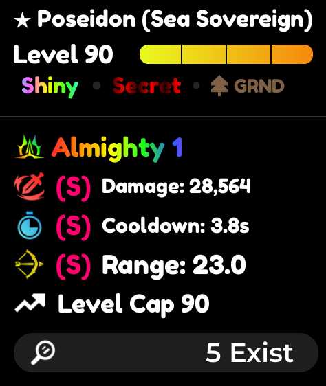 Anime Defenders | SHINY ALMIGHTY EVO Poseidon (Sea Sovereign) | SSS STATS