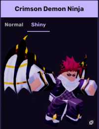 ALMIGHTY SHINY CRIMSON DEMON NINJA EVO - [ANIME DEFENDER - ROBLOX]