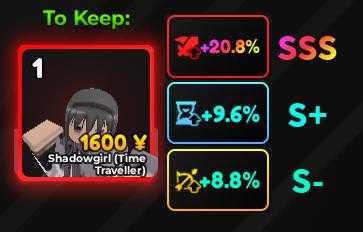 Shadow Girl/Homuru (Time Traveller) SSS Damage Stat GG | Anime Adventure