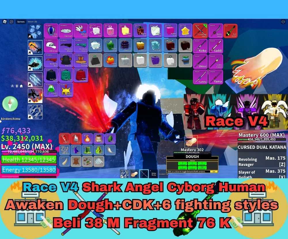 Race V4 Shark Angel Cyborg Human Awaken Dough+CDK+6 fighting stylesBeli ...