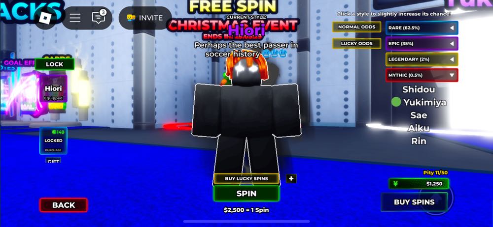 ROBLOX | Blue Lock: Rivals | SHADOW COSMETIC | Style Hiori | Flow Ice ...