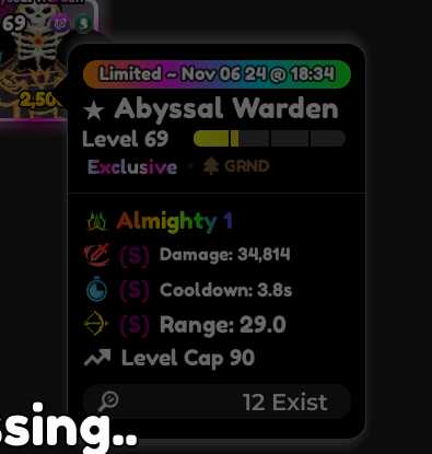 Abyssal warden / spectral warden evo full s - anime defender ad
