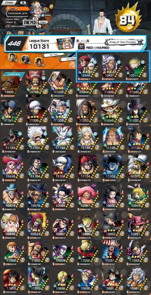 DS1-Vip Account-Hyber Boost 84+6 Ex(Snake+Roger V1+Luffy Gear 5+Yamato ...
