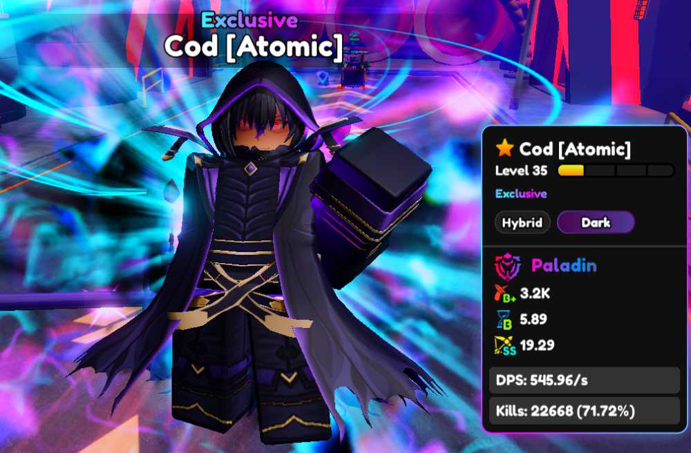 [Anime Reborn] Lvl 29 Cod Evo Trait Paladin Stats B+ B SS