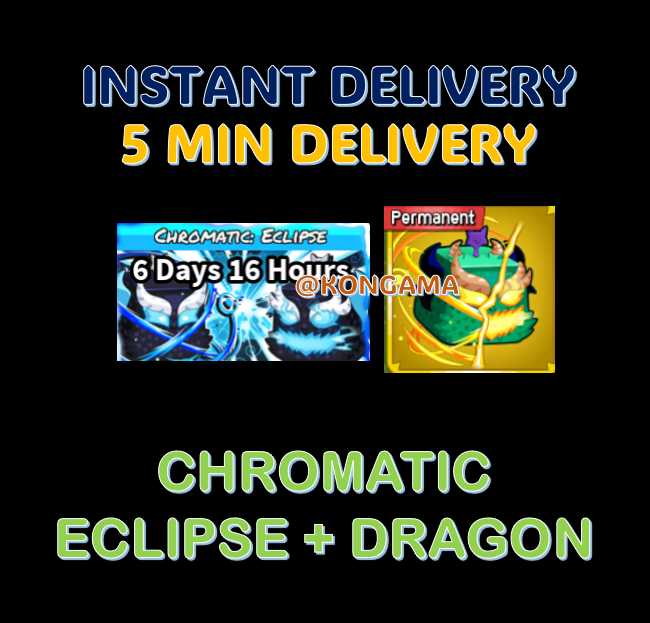 Blox Fruits - Permanent Dragon AND Chromatic Eclipse (instant delivery)